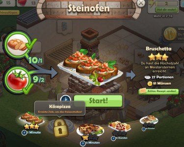 ChefVille Tipps und Tricks - Ofen und Gerichte
