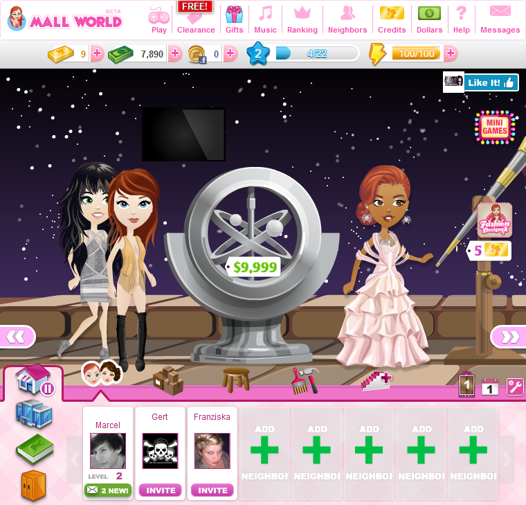 Mall World kostenlos online spielen auf Simulations-Facebookspiele ...