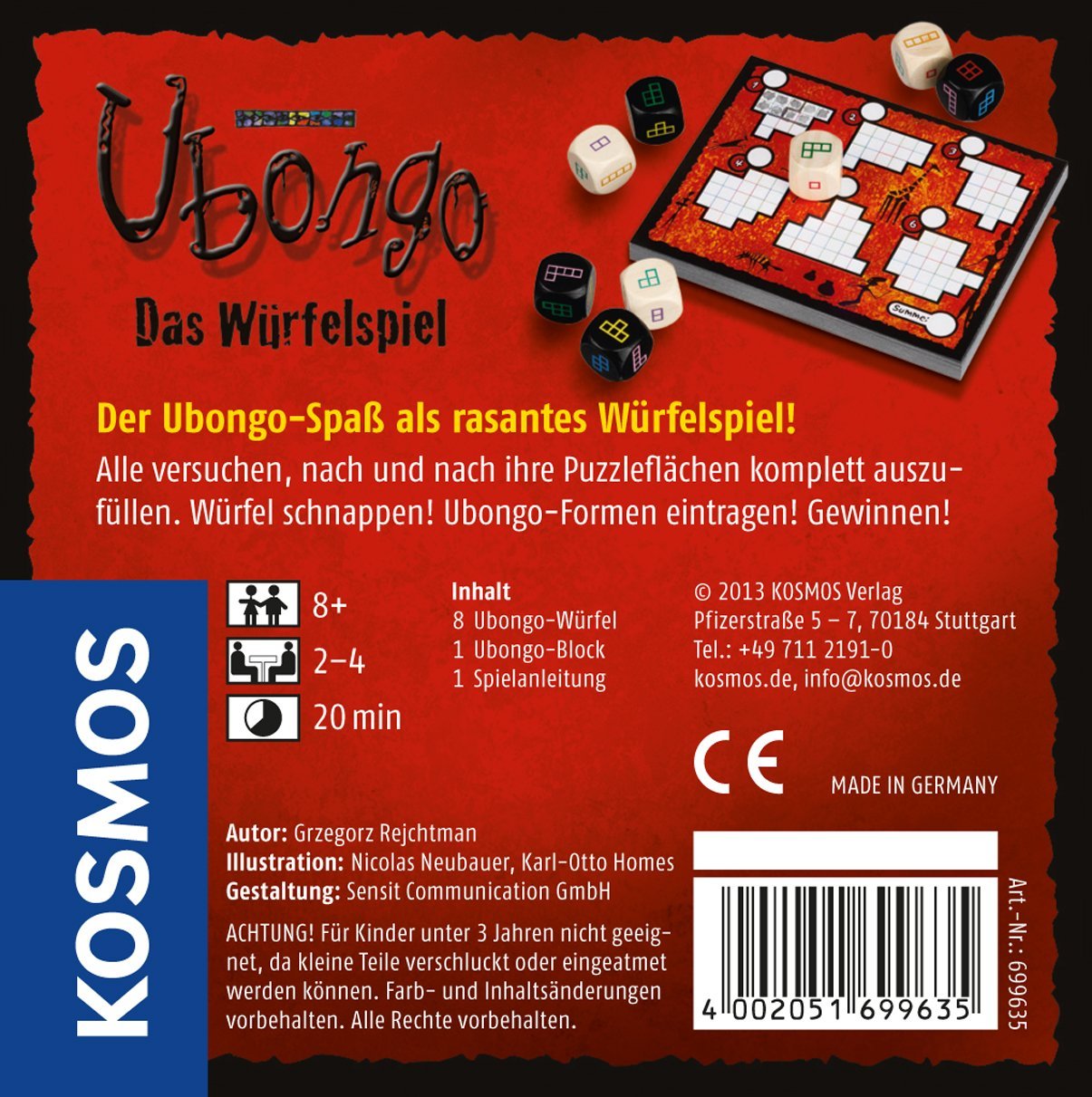 Ubongo: Das Würfelspiel, Spiel, Anleitung und Bewertung auf Alle ...
